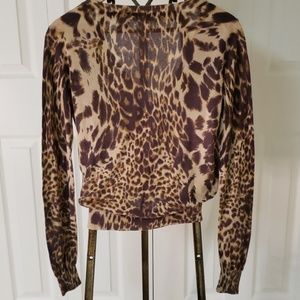 Moda International | Sweaters | Moda International Cheetah Print ...